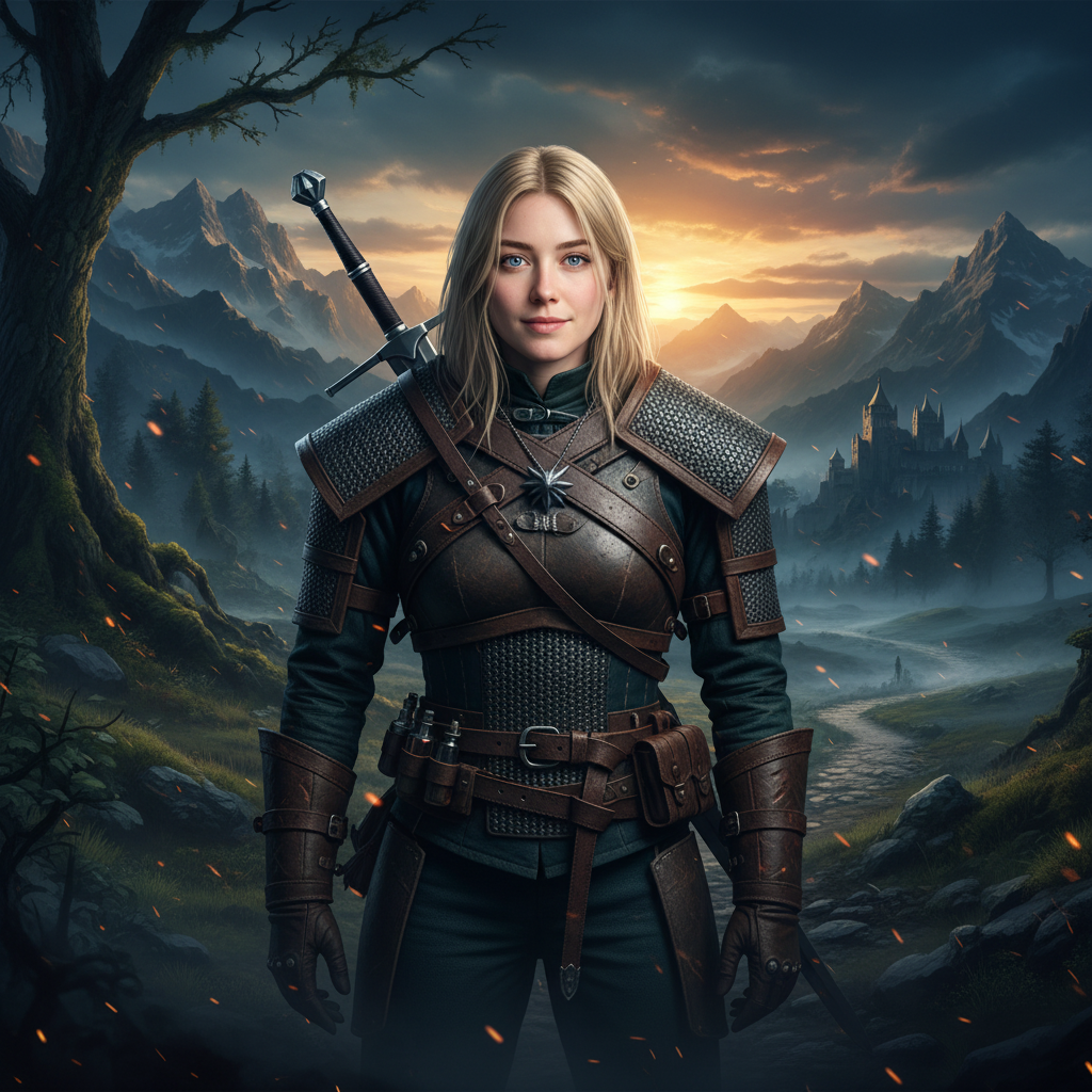 AI Witcher Style Portrait Generator | Medieval Fantasy Photo | Morphed